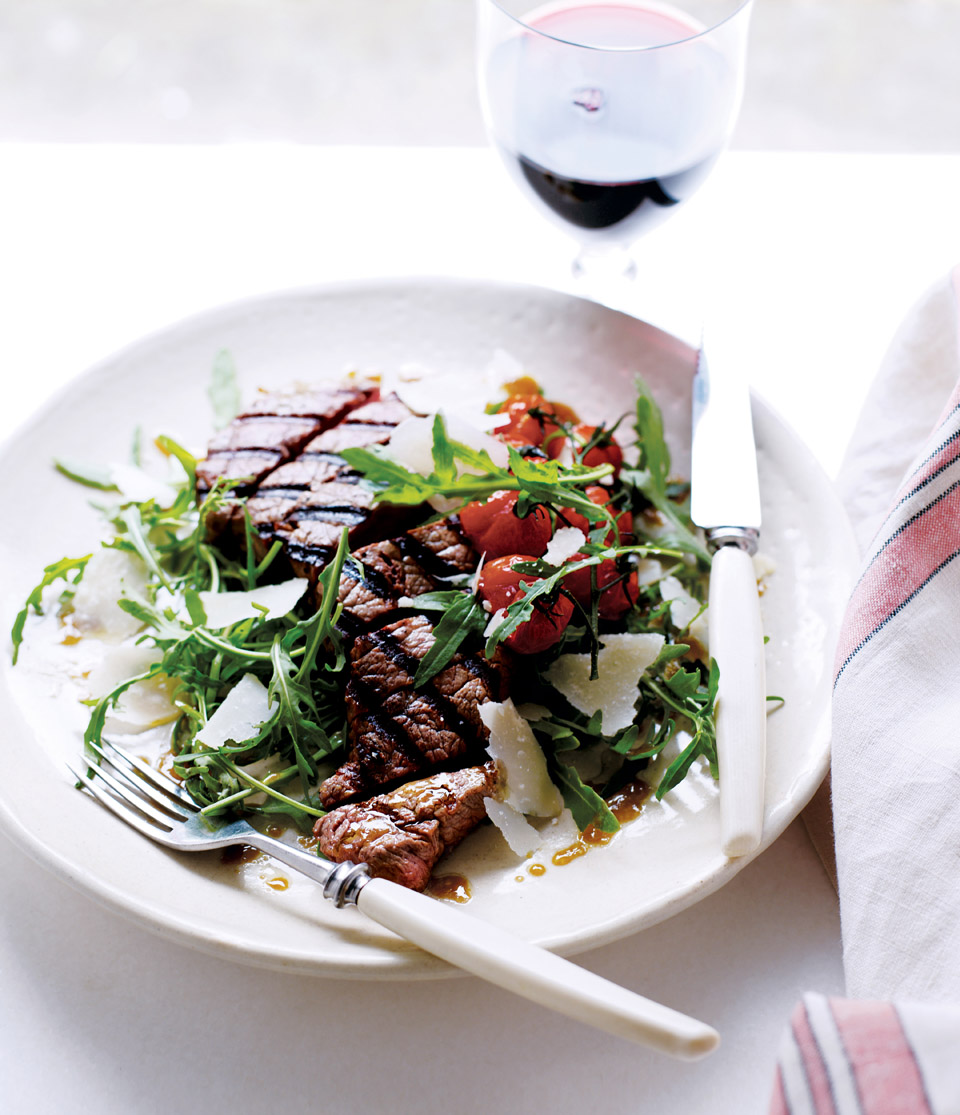 Steak tagliata with roasted vine tomatoes - delicious. magazine