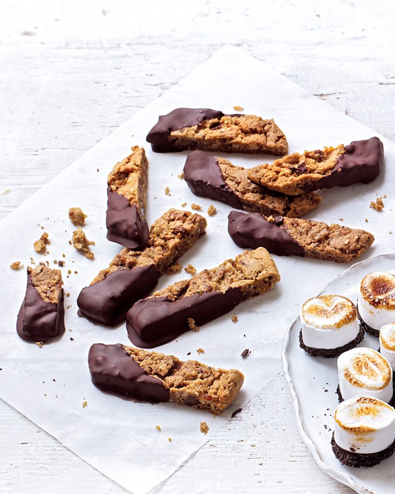 Chocolate-dipped cookie sticks - delicious. magazine
