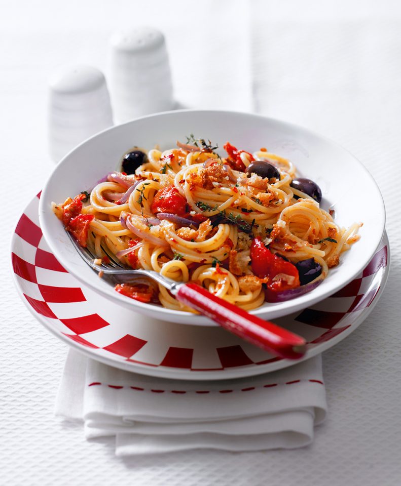Cheat's spaghetti puttanesca - delicious. magazine