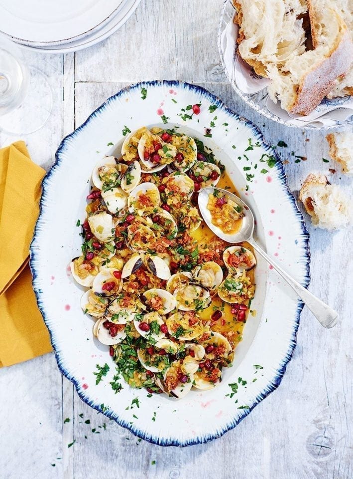 Saffron and chorizo steamed clams recipe | delicious. magazine Saffron and chorizo steamed clams recipe | delicious. magazine