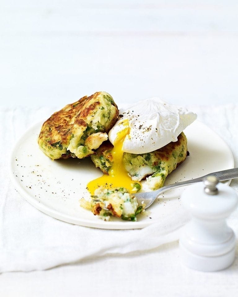 Cod, prawn, pea and rocket fishcakes recipe | delicious. magazine