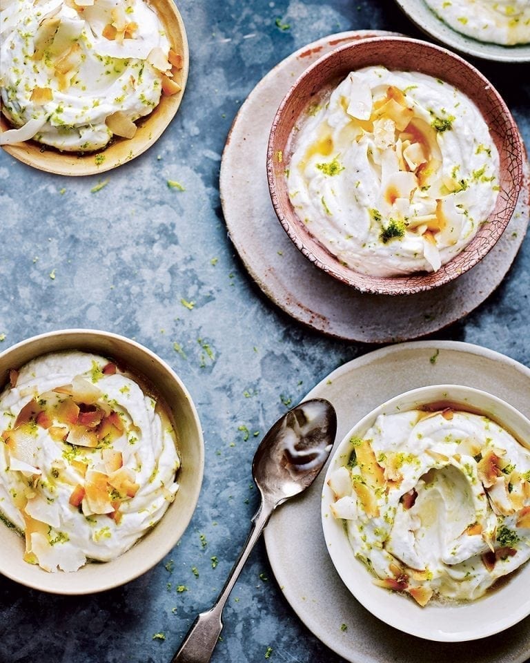 Lime and coconut syllabub recipe | delicious. magazine