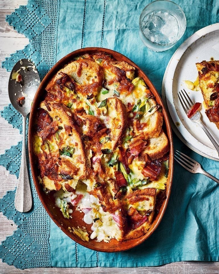 Brie and bacon bread pudding recipe | delicious. magazine