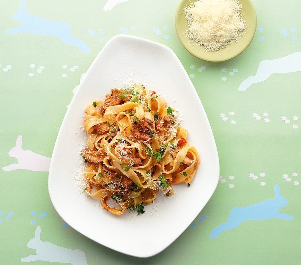 Rabbit and fettuccine recipe | delicious. magazine