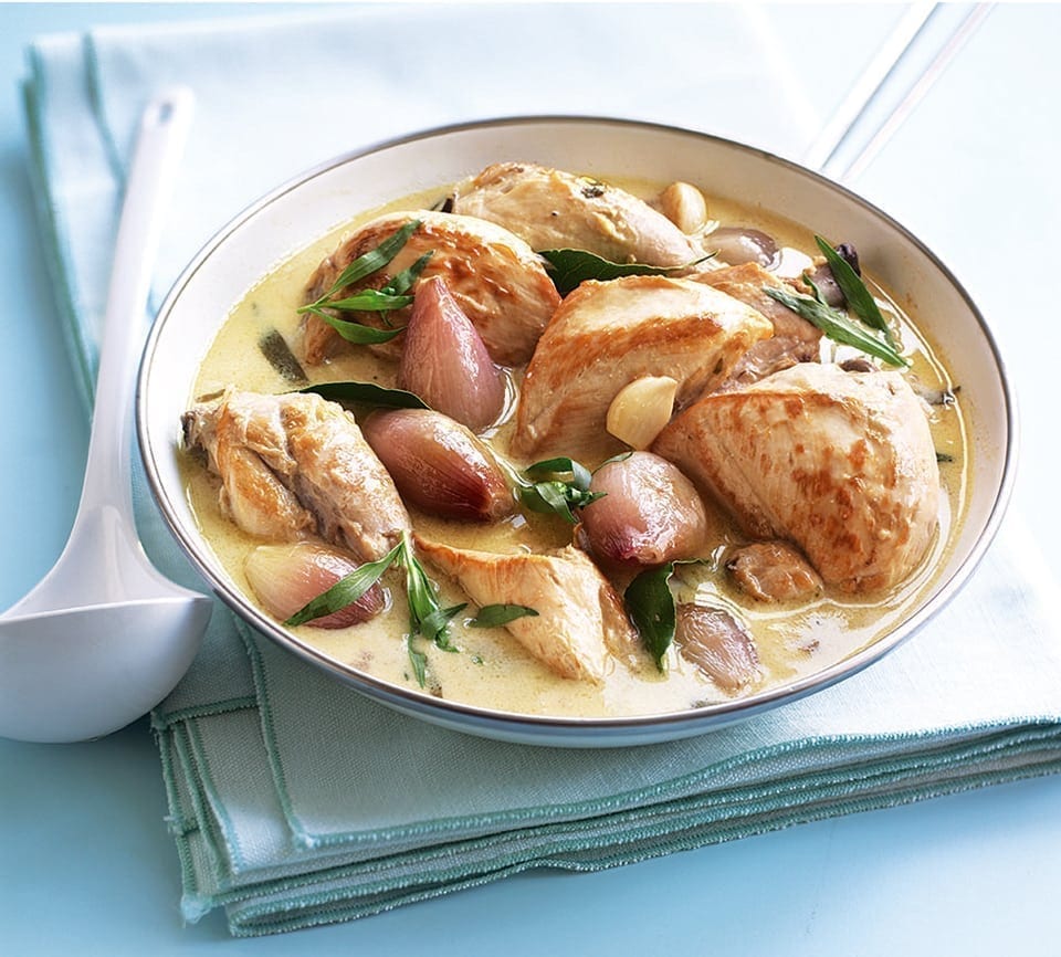 Chicken sauté with white wine and tarragon recipe | delicious. magazine