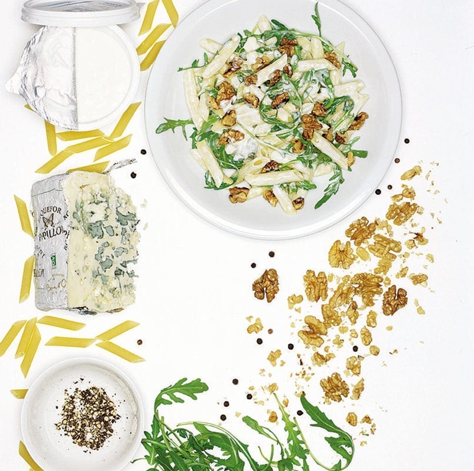 Pasta with walnuts and blue cheese recipe | delicious. magazine