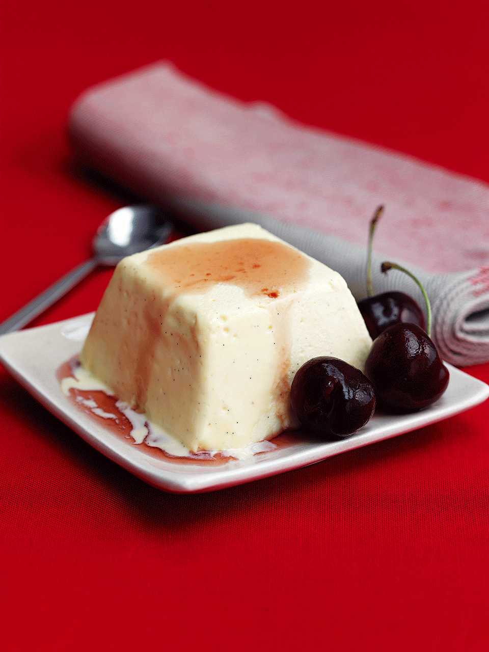 Bavarian cream with kirsch cherries recipe | delicious. magazine