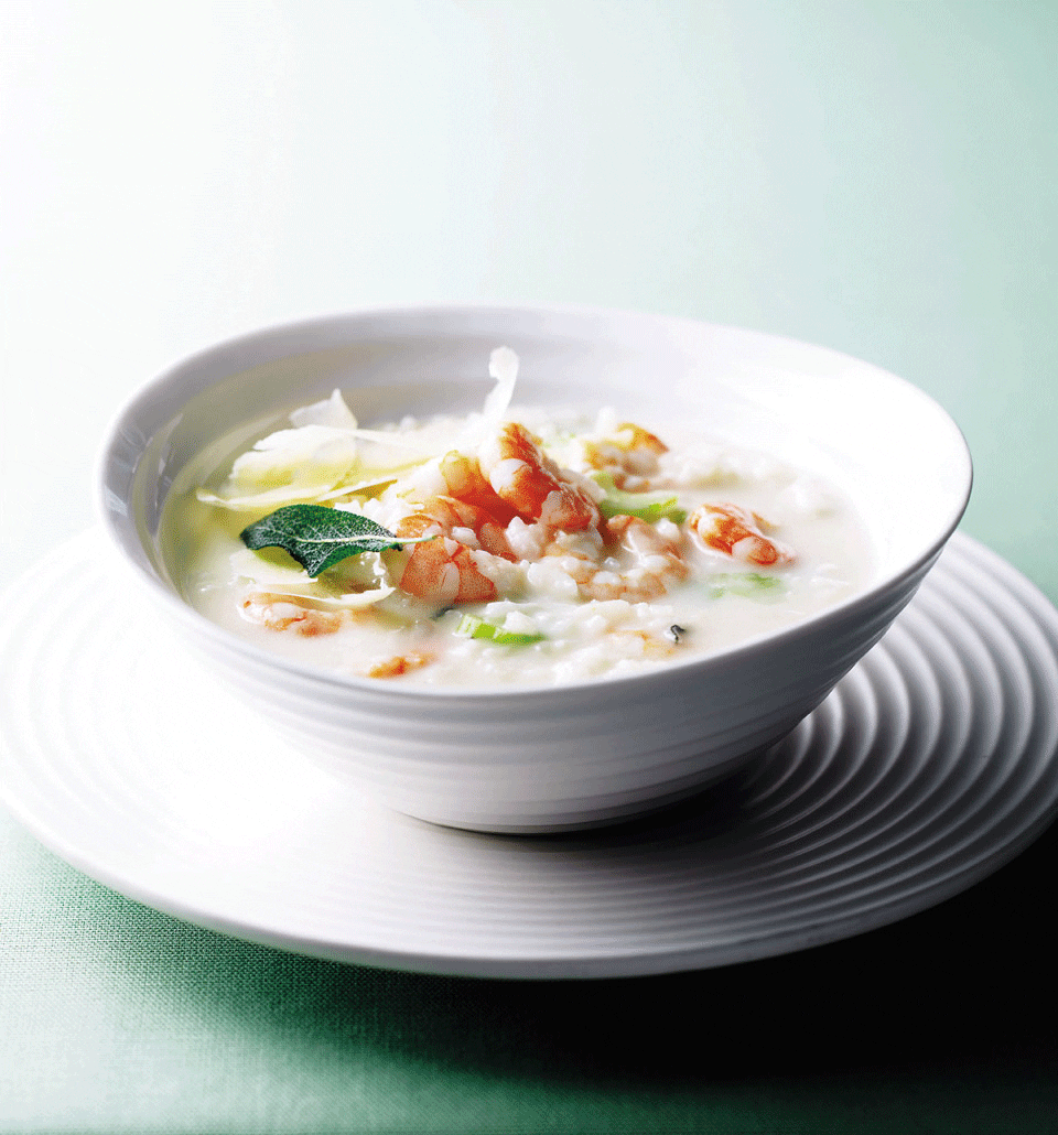 Prawn and Parmesan risotto soup recipe | delicious. Magazine