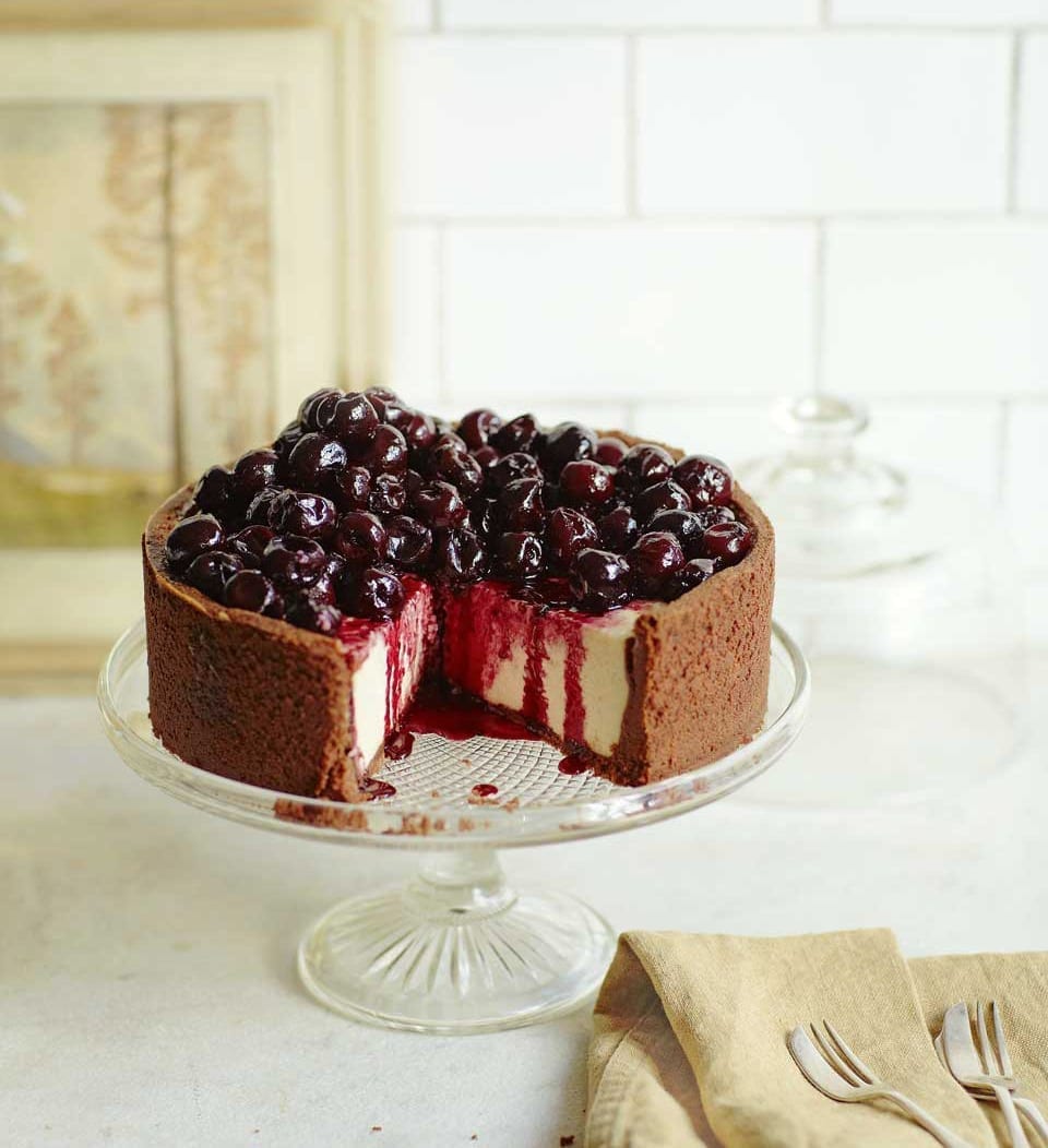 Bavarian cream with kirsch cherries recipe | delicious. magazine