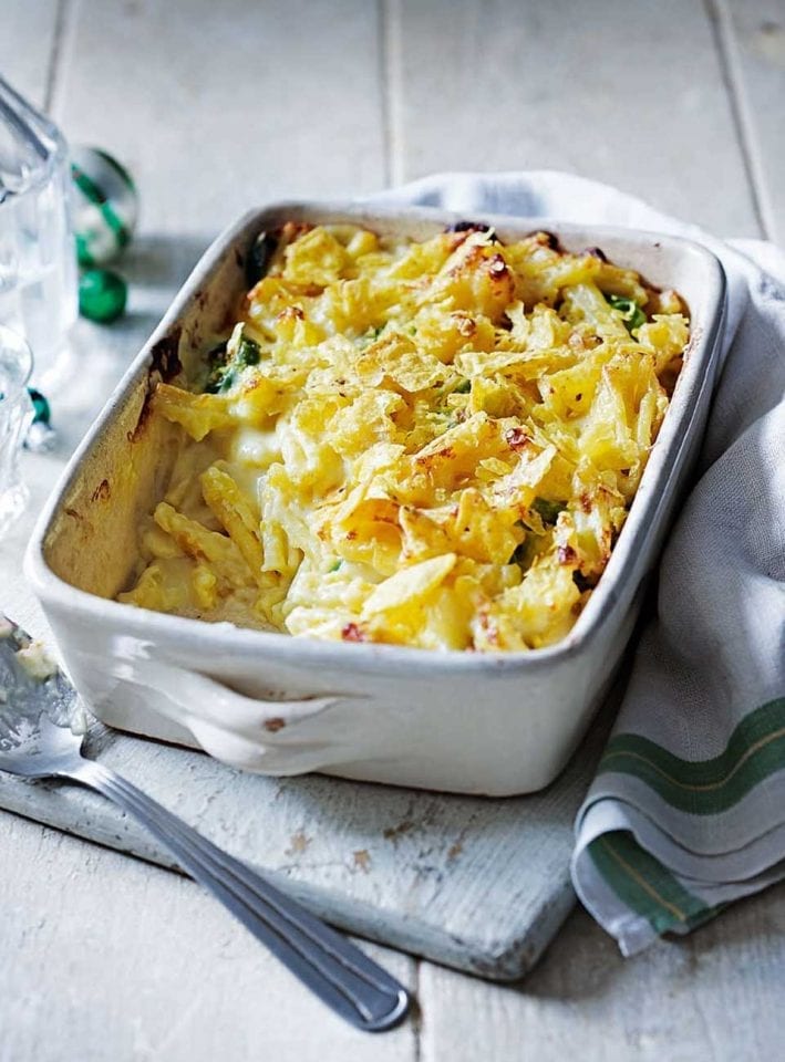 Welsh rarebit and ham hock macaroni cheese recipe | delicious. magazine