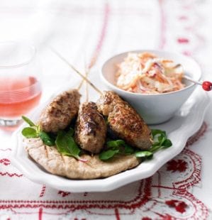 Devilled turkey koftas with apple salad | delicious. magazine
