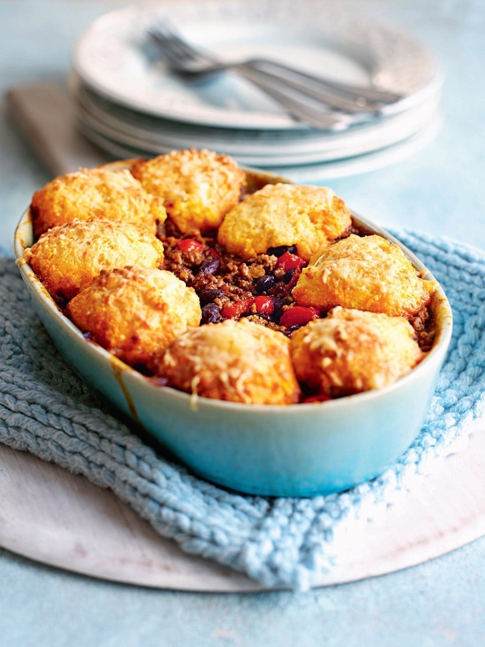 Mexican beef and polenta cobbler recipe | delicious. magazine