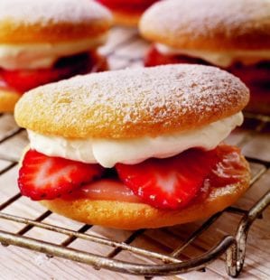 Strawberry and rose victoria sandwich | delicious. magazine