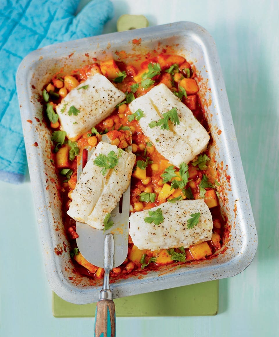 Roast spiced cod recipe | delicious. magazine
