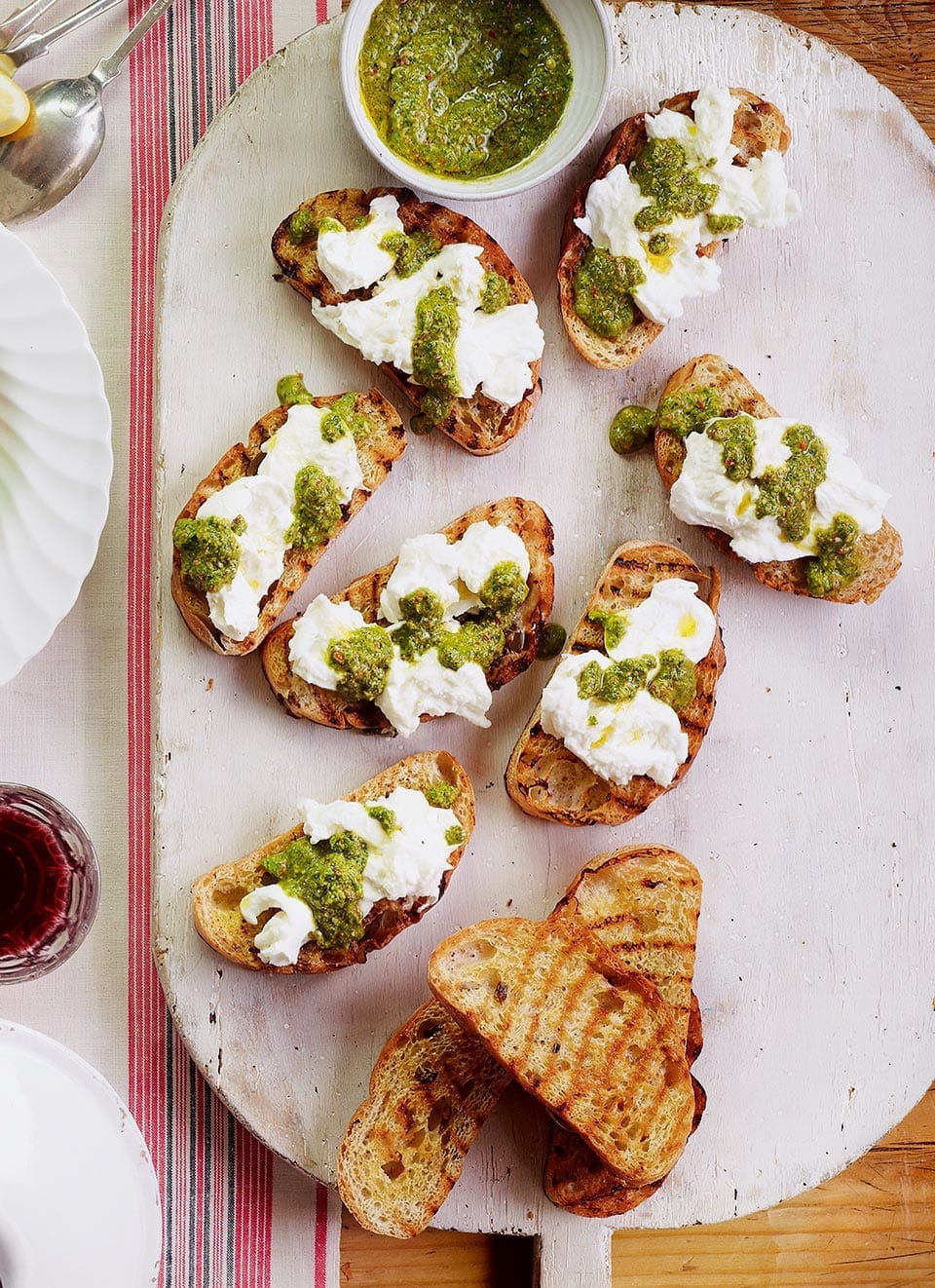Bruschetta Monza Street Recept: Bruschetta Met Mozzarella En Ricotta