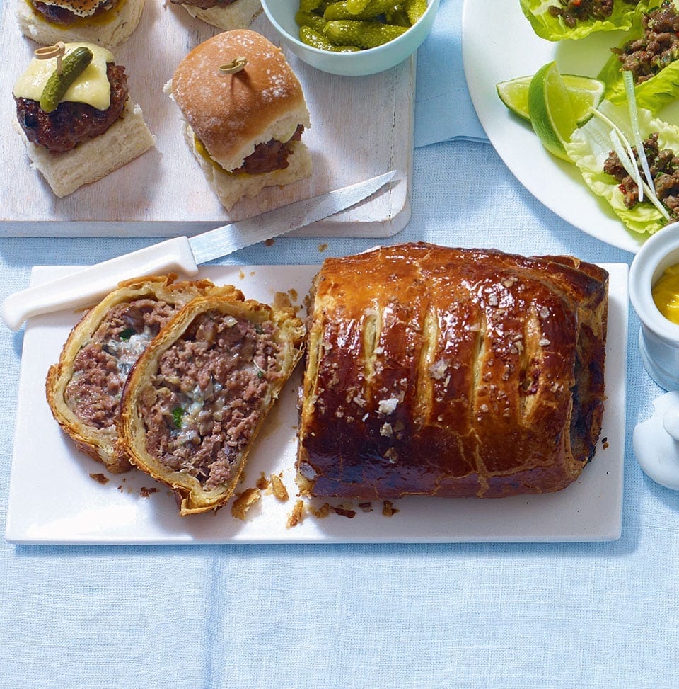 Beef and chestnut roll recipe | delicious. magazine
