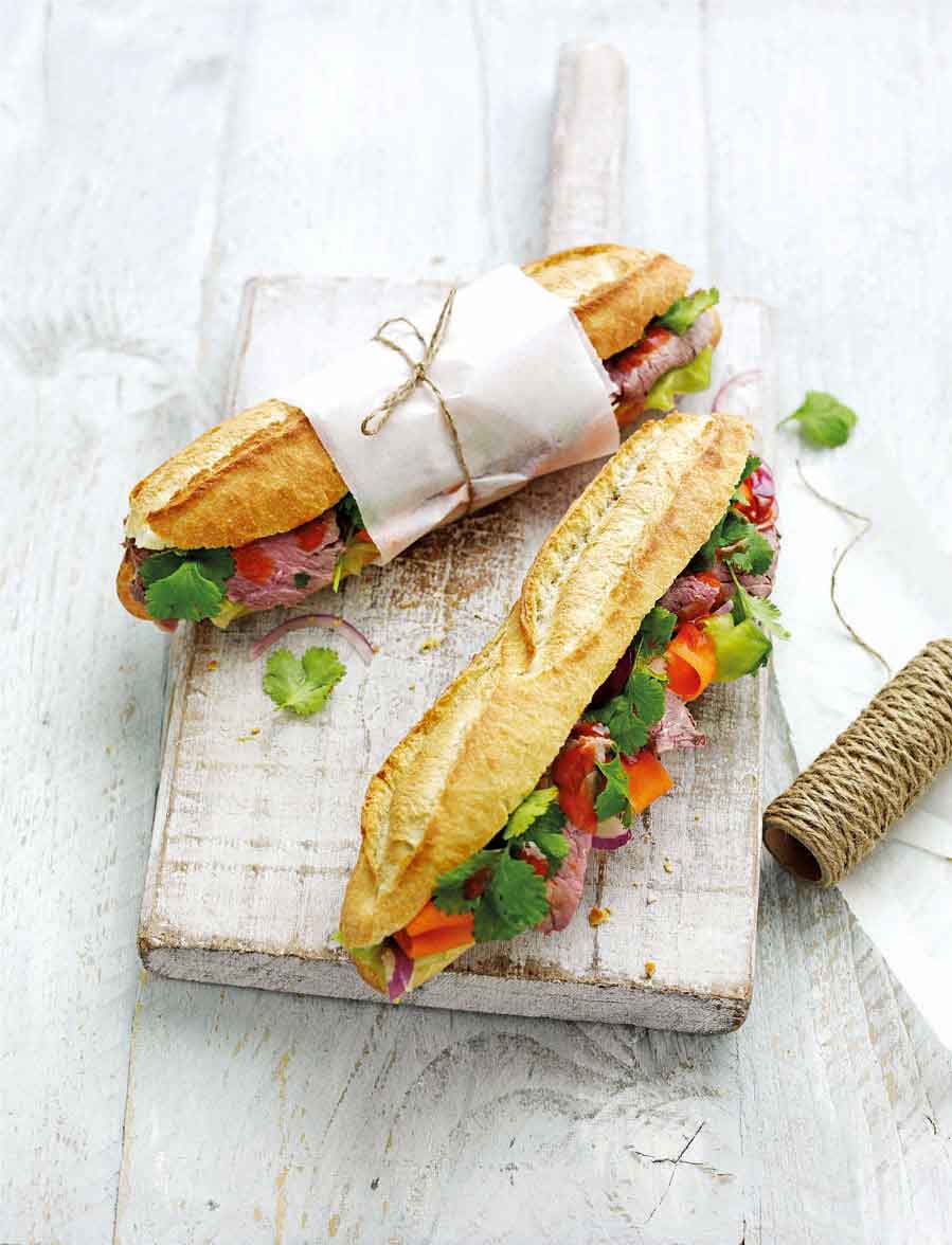 Beef banh mi with pickled veg recipe | delicious. magazine