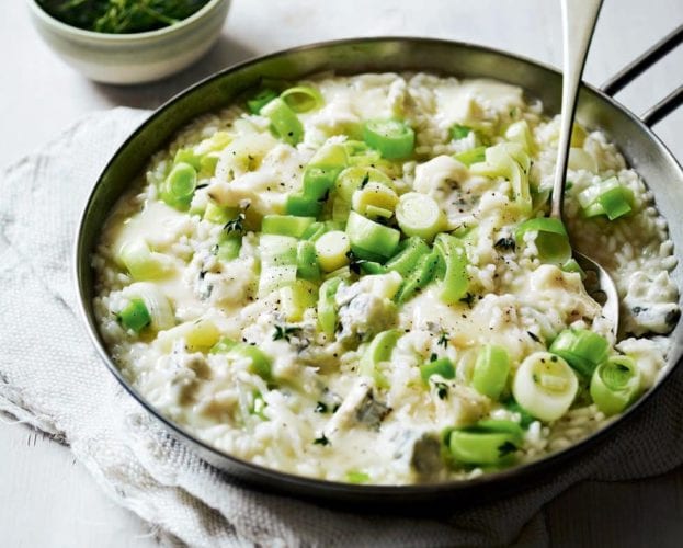 Mushroom and blue cheese risotto recipe | delicious. magazine