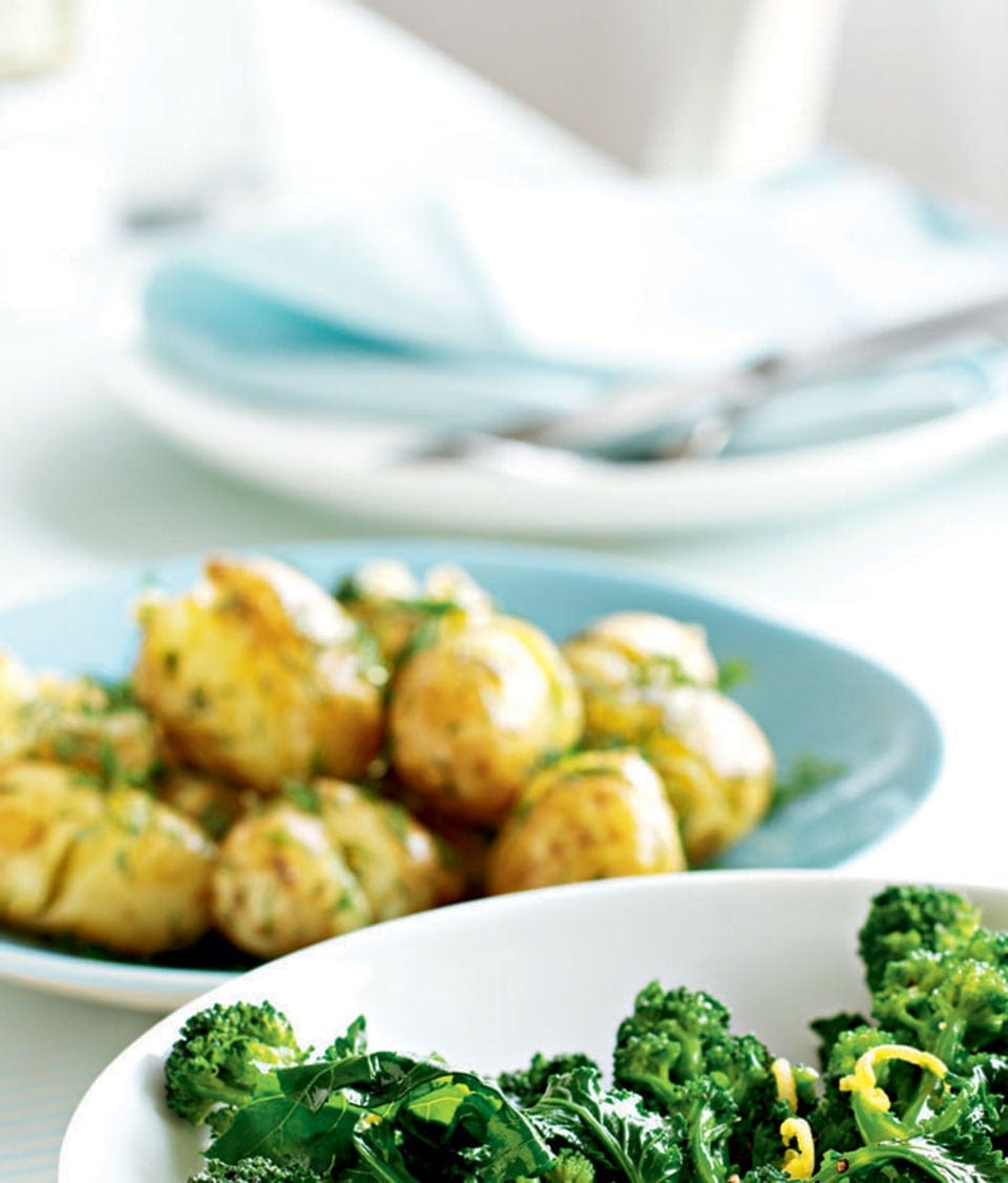 Crushed potatoes with dill recipe | delicious. magazine