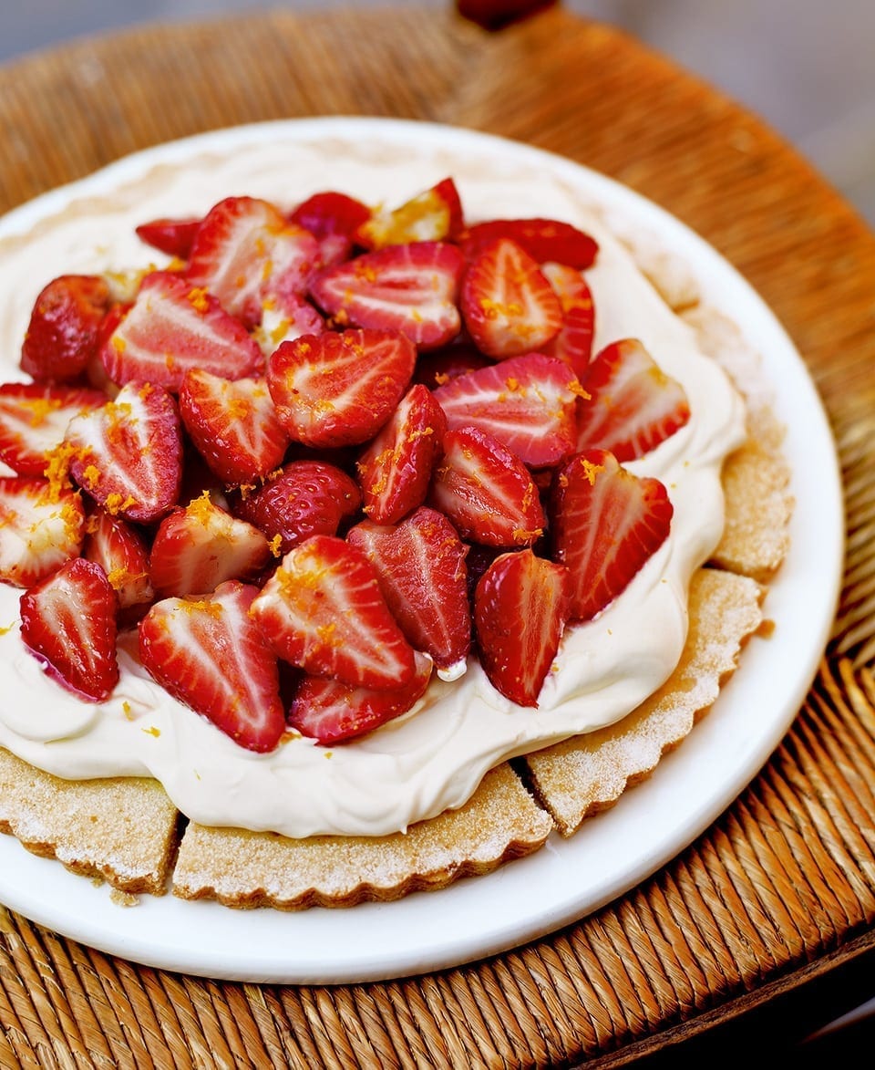 Strawberry and orange shortbread recipe | delicious. magazine