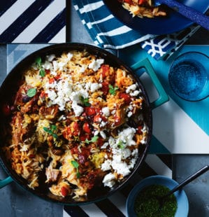 Easy tomato and chorizo pasta bake recipe | delicious. magazine