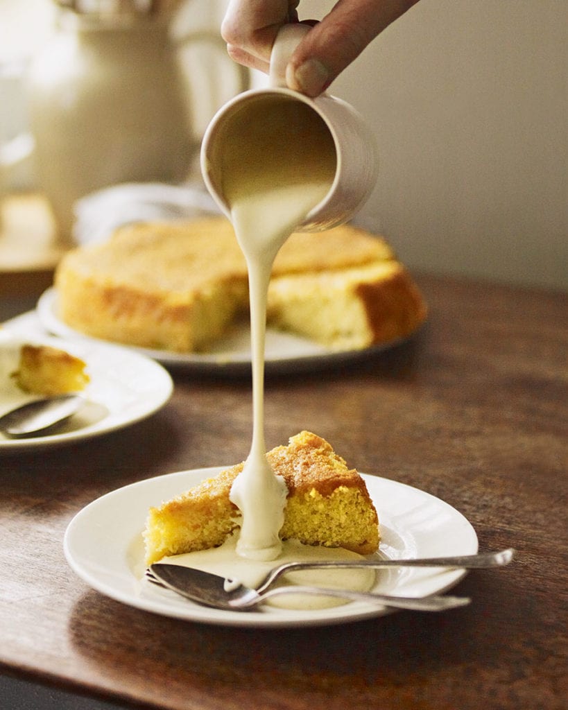 Sticky gooseberry cake with saffron and honey | delicious. magazine