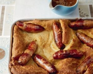 Chipolata toad in the hole with creamed butternut squash - delicious ...