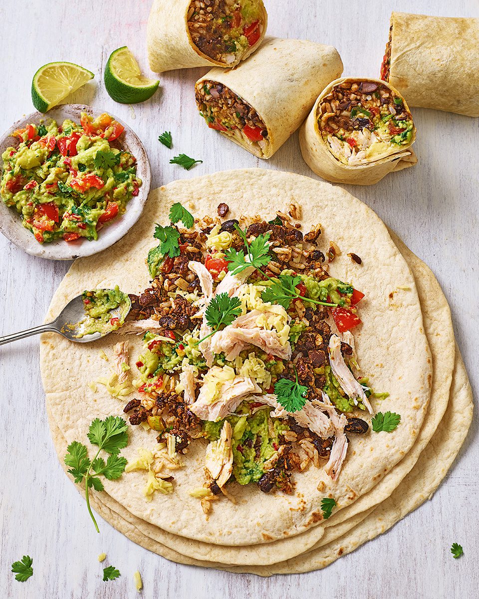 Black bean and chicken burritos - delicious. magazine