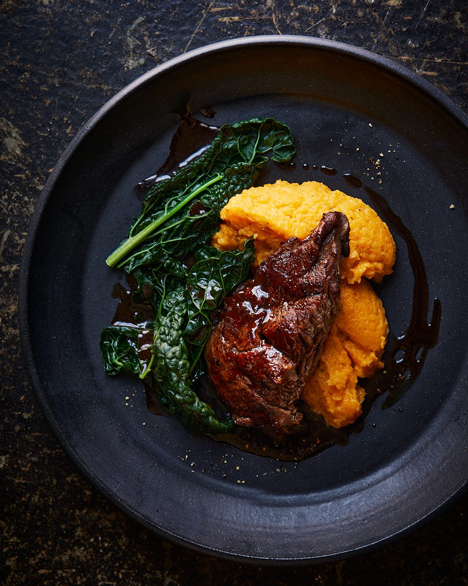 Venison with pumpkin mash and cavolo nero - delicious. magazine