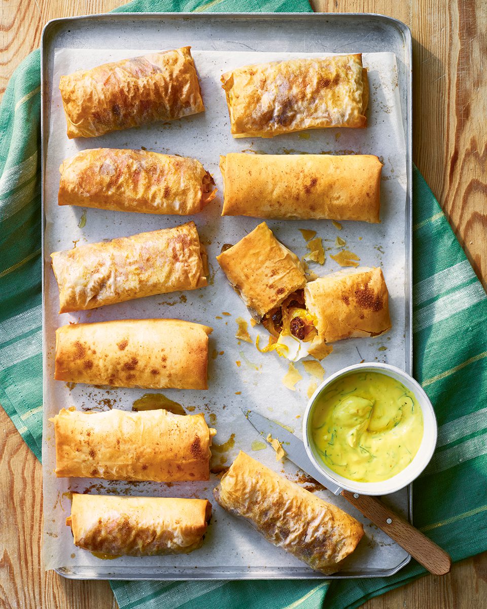 Hake cigars with saffron yogurt - delicious. magazine