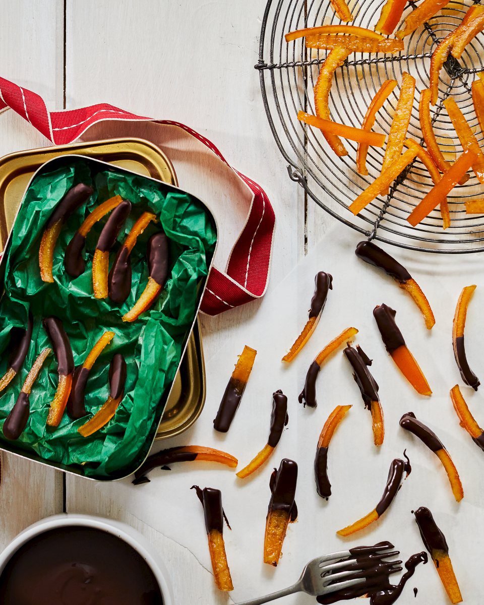 Orangettes (chocolate candied orange peels) - delicious. magazine