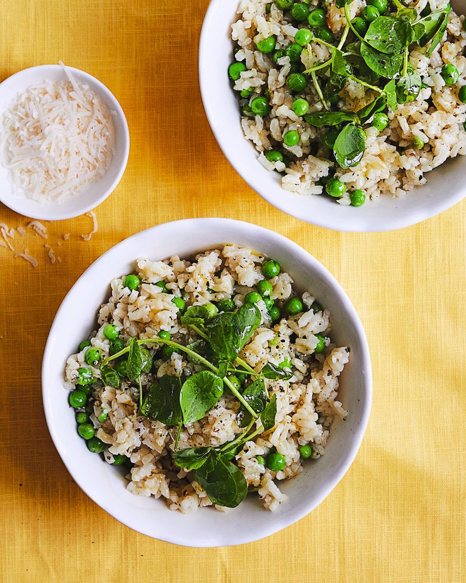 Pressure cooker pea, mint and parmesan risotto - delicious. magazine