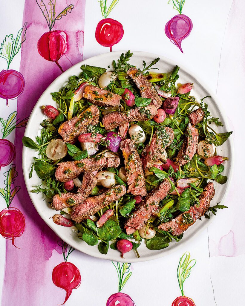 Peppered steak and charred radish salad - delicious. magazine