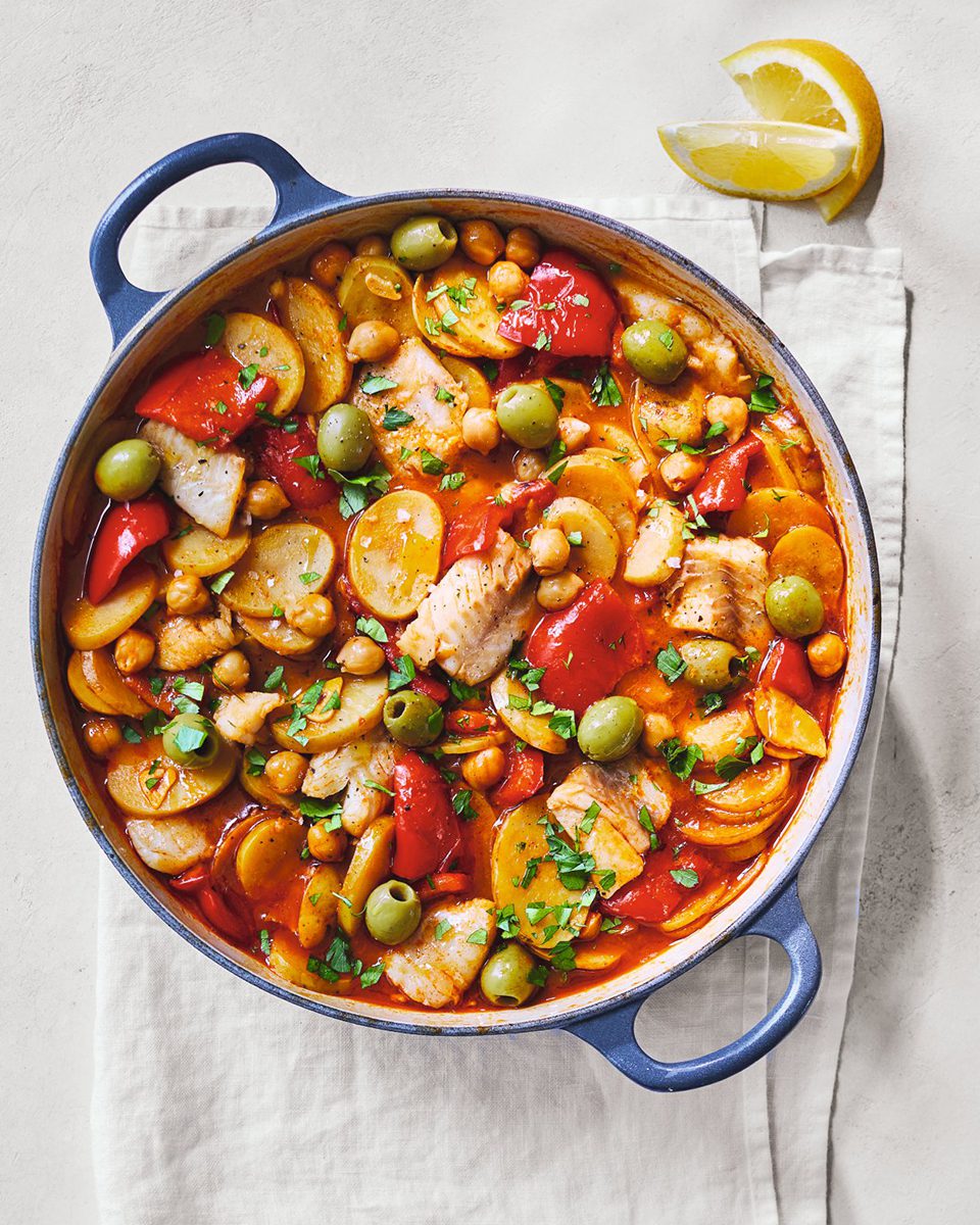 Pollock, red pepper and olive stew - delicious. magazine