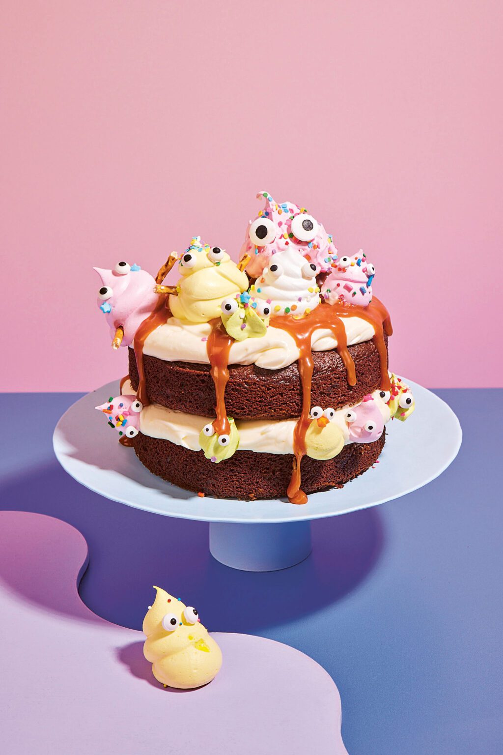 Kim-Joy's stem ginger and salted-caramel meringue creature cake ...