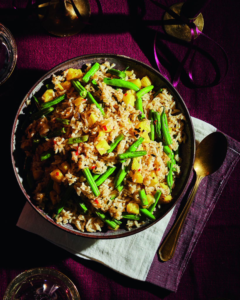 Pineapple and green bean rice - delicious. magazine