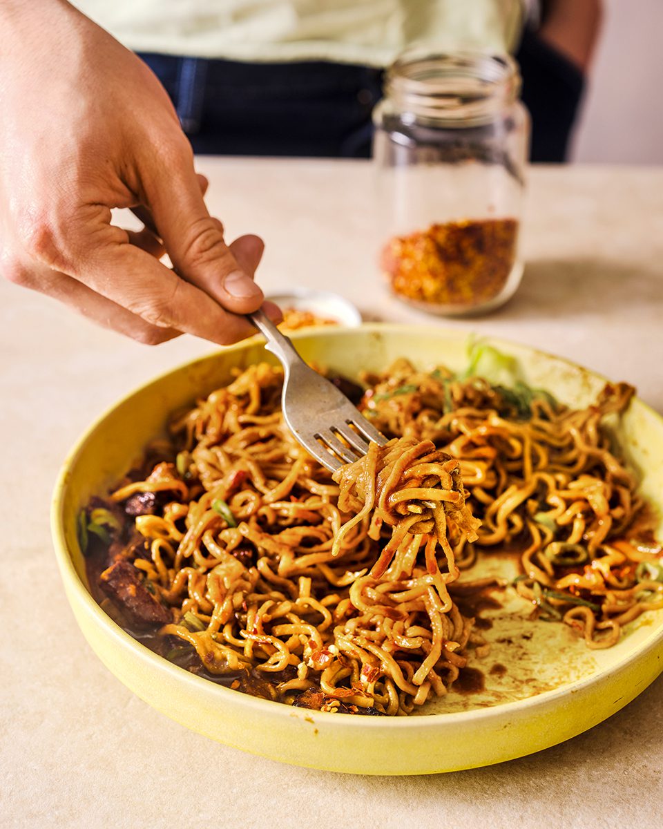 Calum Harris' kinda-carbonara vegan noodles - delicious. magazine