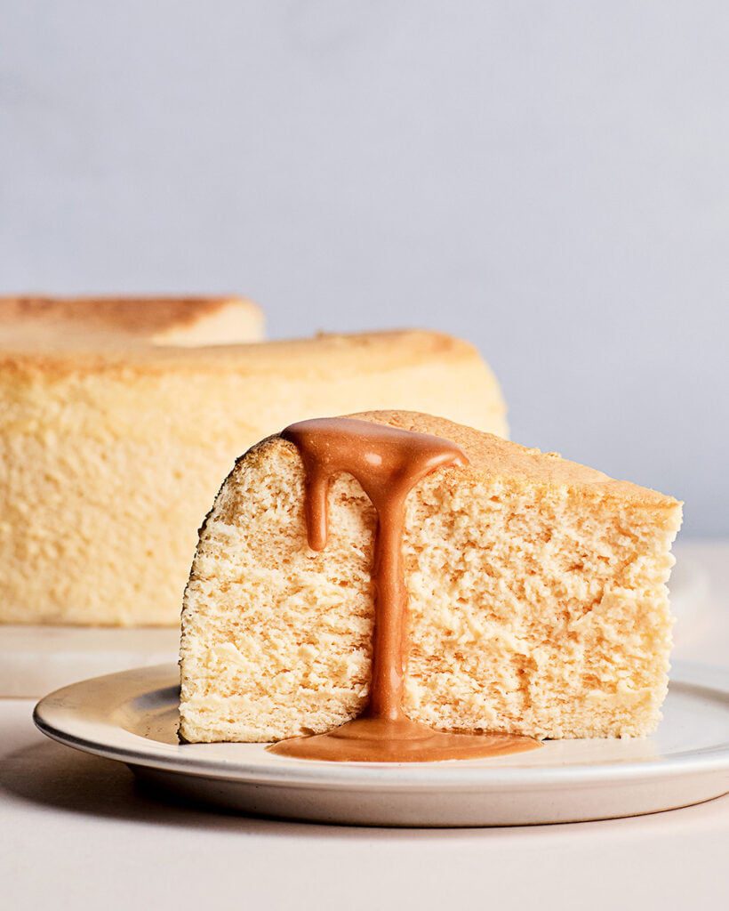 Japanese soufflé cheesecake with yuzu-caramel sauce - delicious. magazine