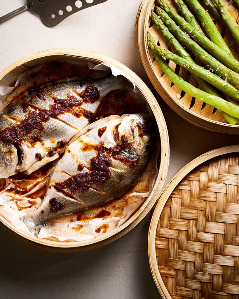 Steam sea bream with sizzling ’nduja | delicious. magazine