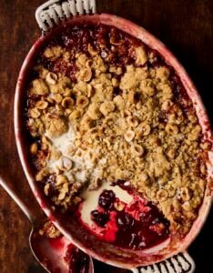 Damson and hazelnut crumble | delicious. magazine
